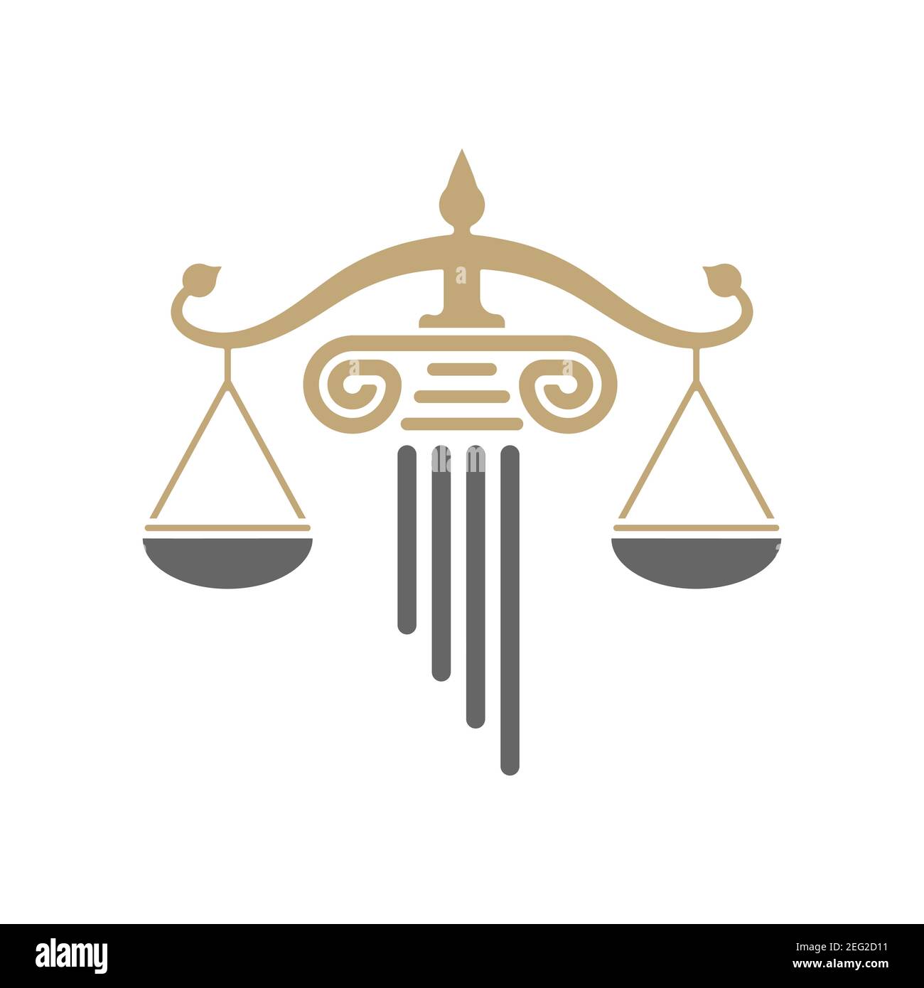 logo of the legal business. Vector illustration. Flat design Stock ...