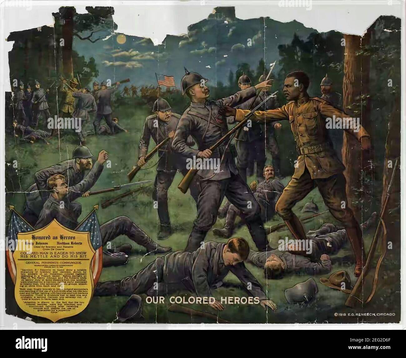 Our Colored Heroes (1918), by E.G. Renesch of Chicago Stock Photo - Alamy
