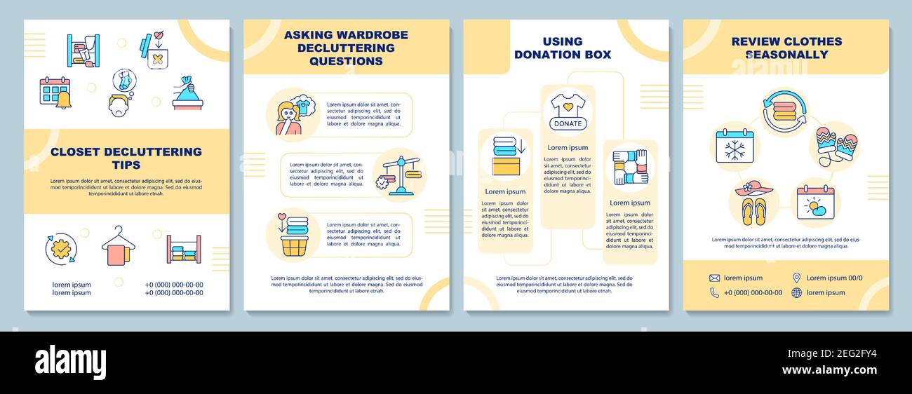 Closet decluttering tips brochure template Stock Vector Image & Art - Alamy