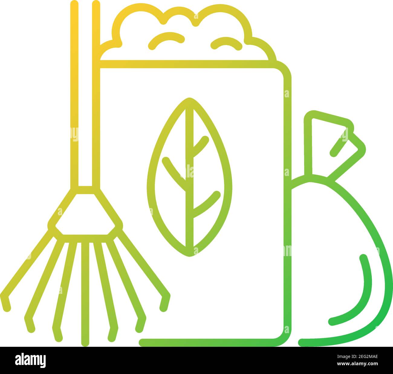 Yard waste collection gradient linear vector icon Stock Vector Image ... Yard waste collection gradient linear vector icon Stock Vector Image ...
