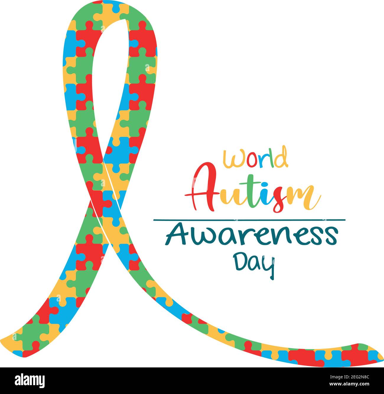 Colorful autism puzzles Stock Vector Images - Alamy