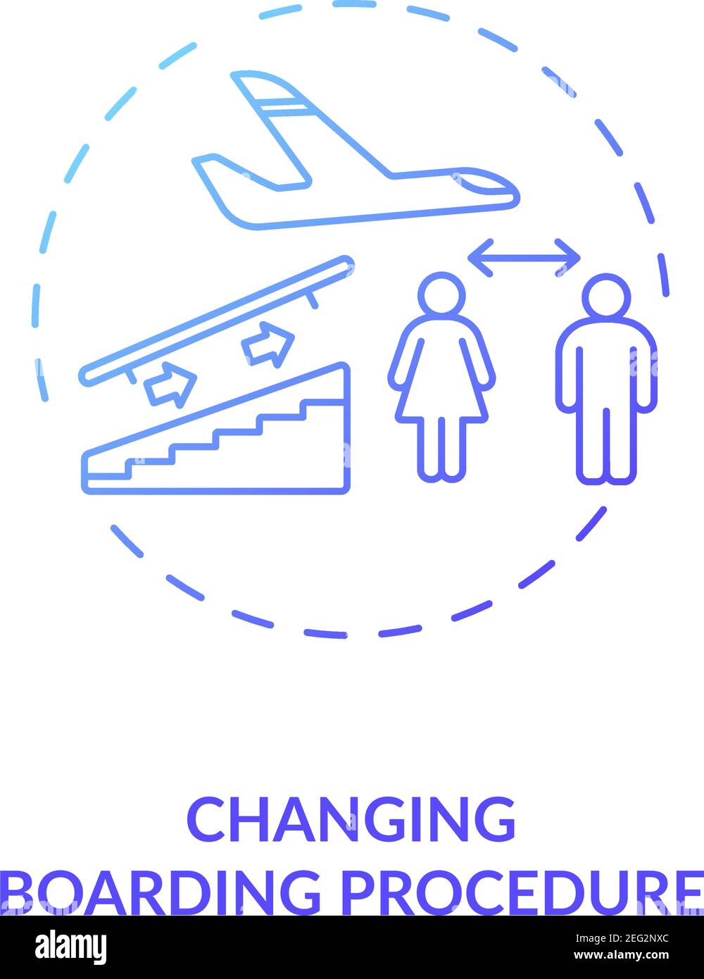 Changing boarding procedure concept icon Stock Vector Image & Art - Alamy