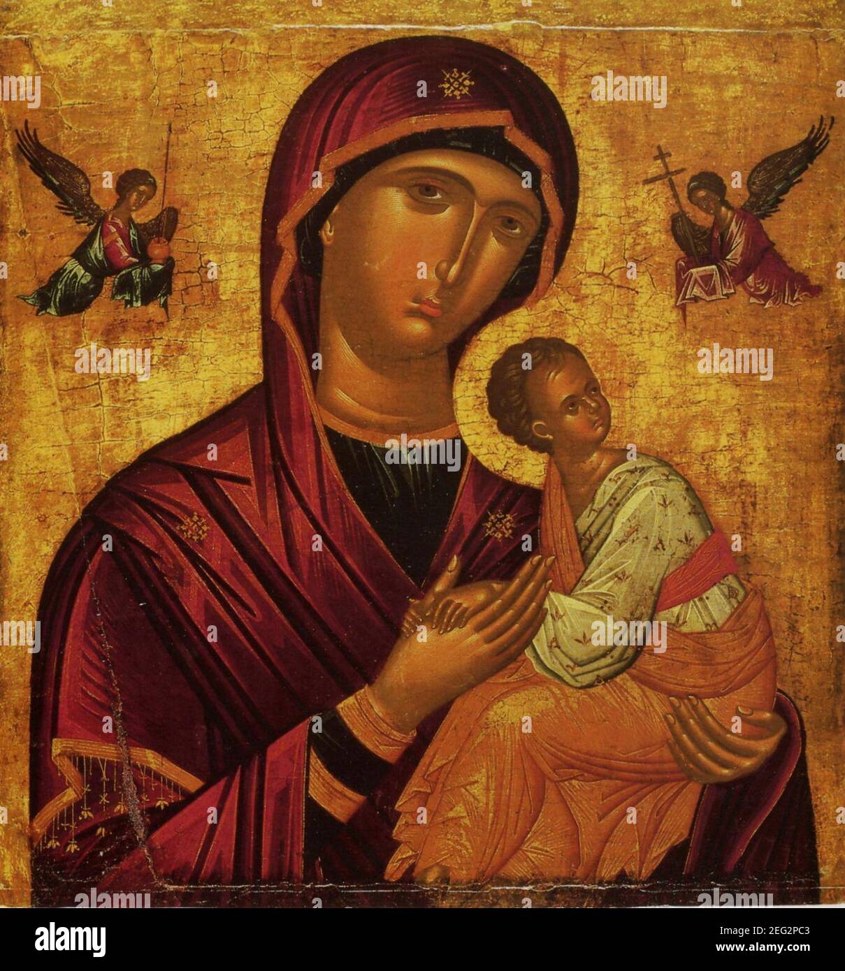 Our Lady of Perpetual Help by Andreas Ritzos's school (15th c Stock ...