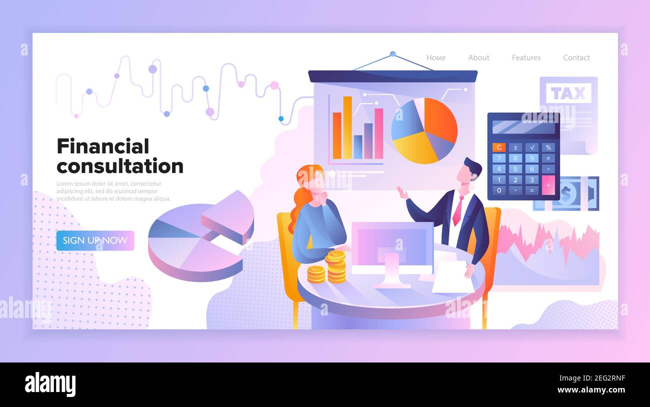 Adviser with client Stock Vector Images - Alamy