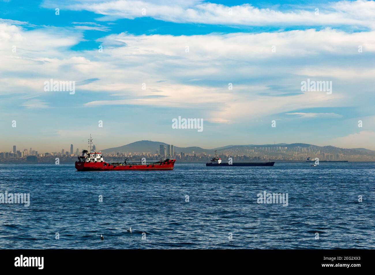 Ships in the Marmora sea Stock Photo - Alamy