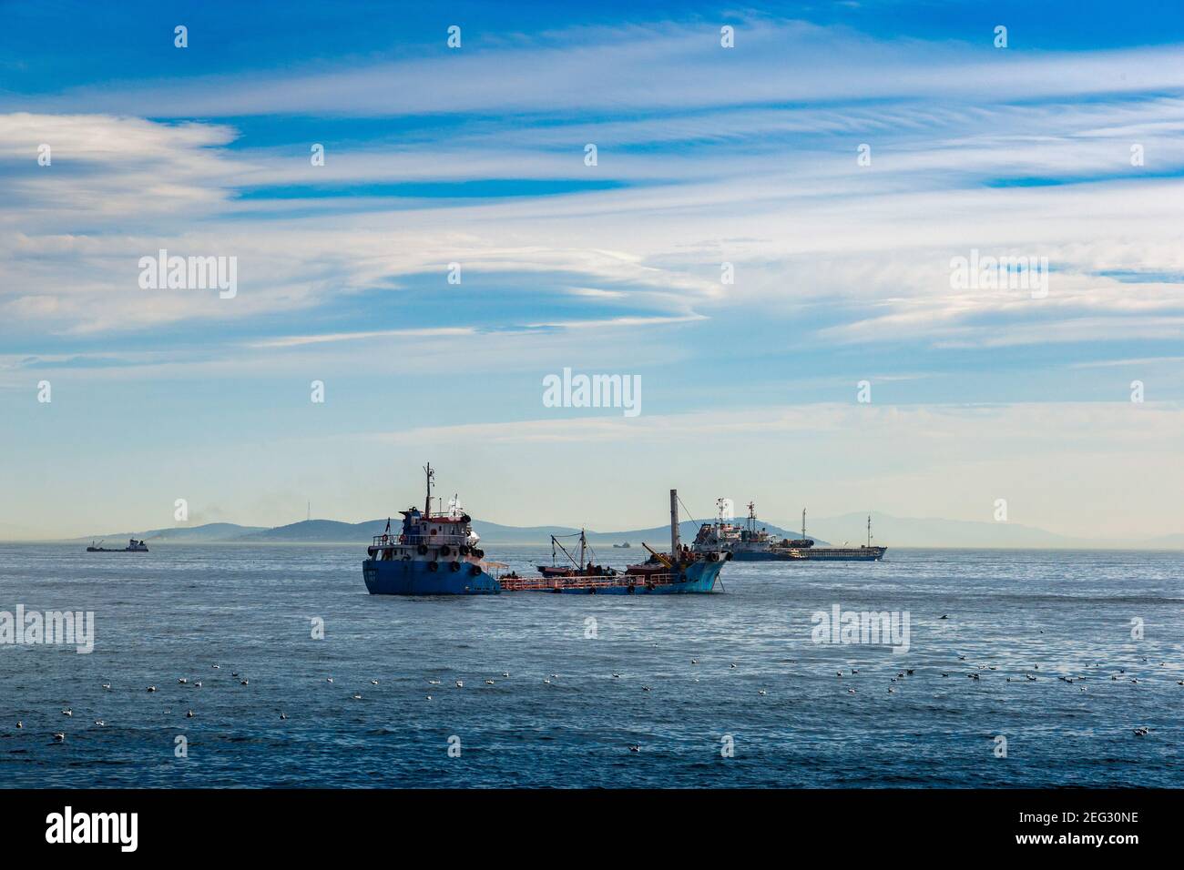 Ships in the Marmora sea Stock Photo - Alamy