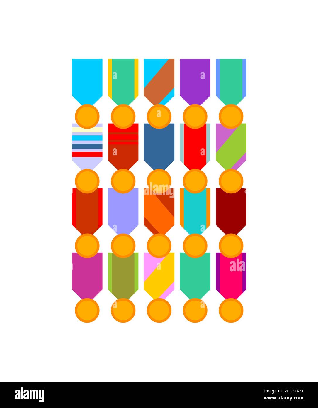 Orders and medals set. honor vector illustration Stock Vector Image ...