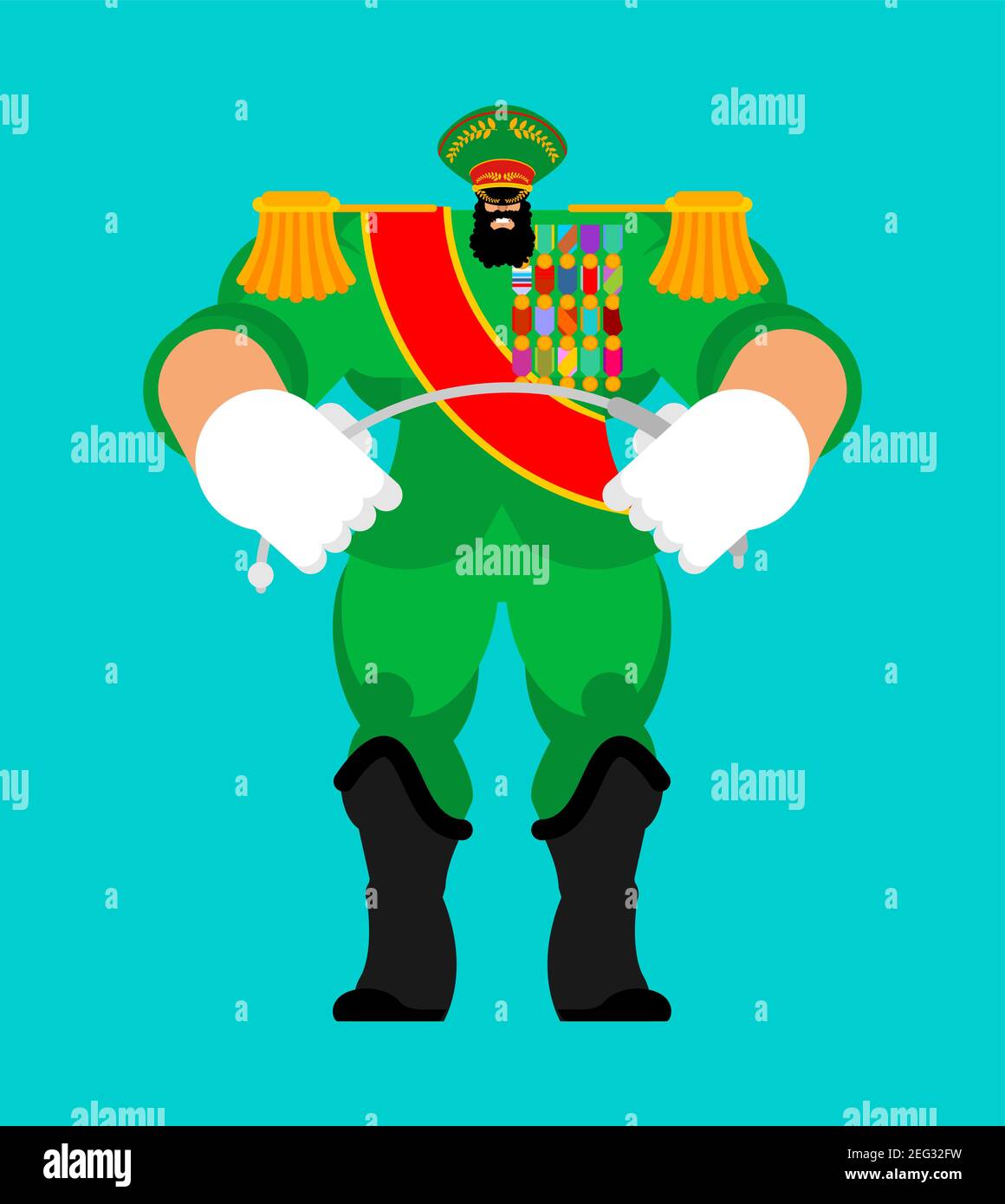 Dictator. evil military ruler. boss with Unlimited Power. vector ...