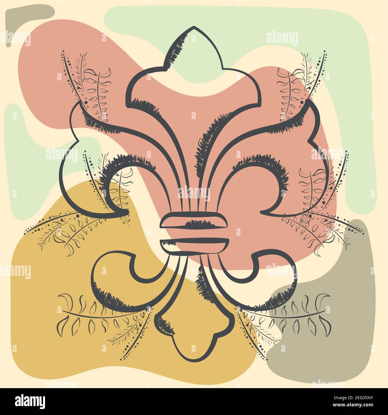 Fleur de lis. Medieval heraldry decoration - Vector Stock Vector Image ...
