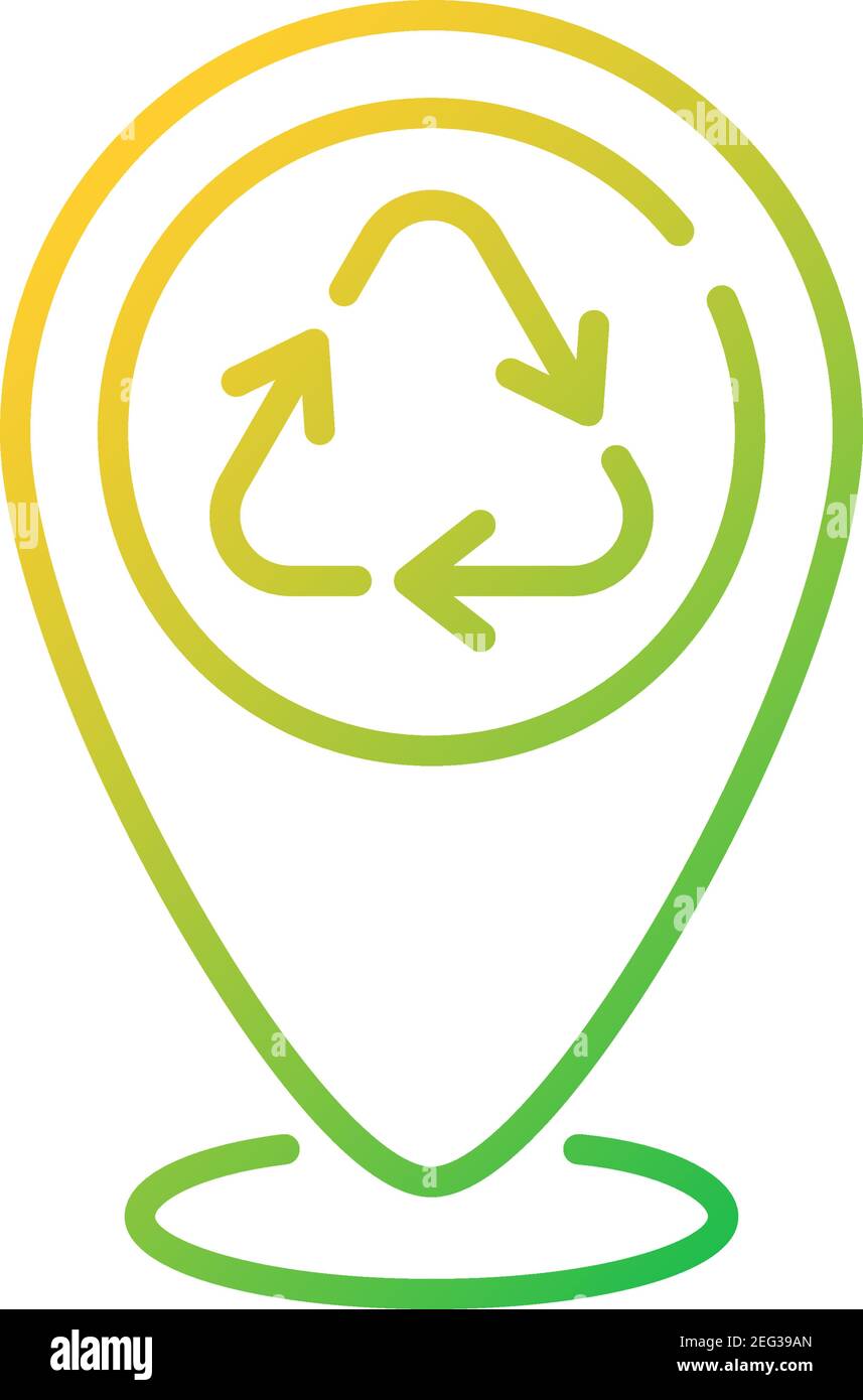 Dropping off locations gradient linear vector icon Stock Vector Image ...