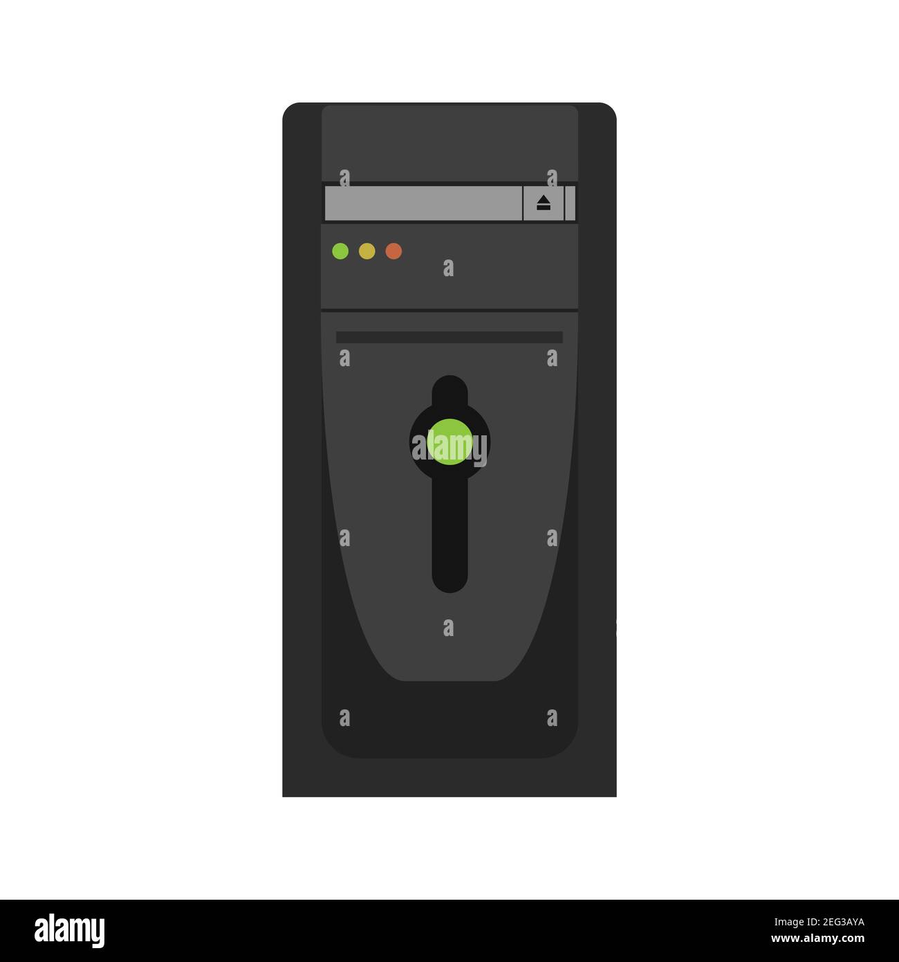 Computer case technology desktop hardware illustration vector. Modern ...