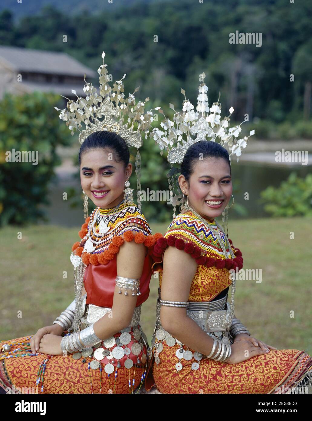 asia,Malaysia, Sarawak, Sarawak Cultural Village,portrait of smiling ...