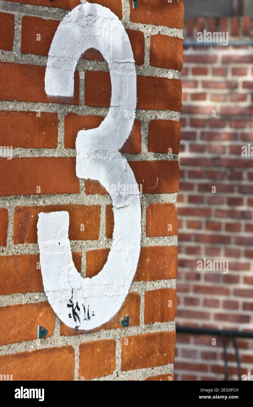 Red brick Wall detail in denmark scandinavia Stock Photo - Alamy