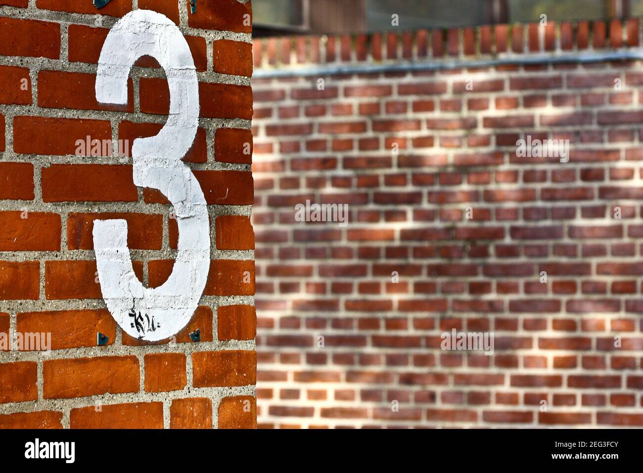 Red brick Wall detail in denmark scandinavia Stock Photo - Alamy