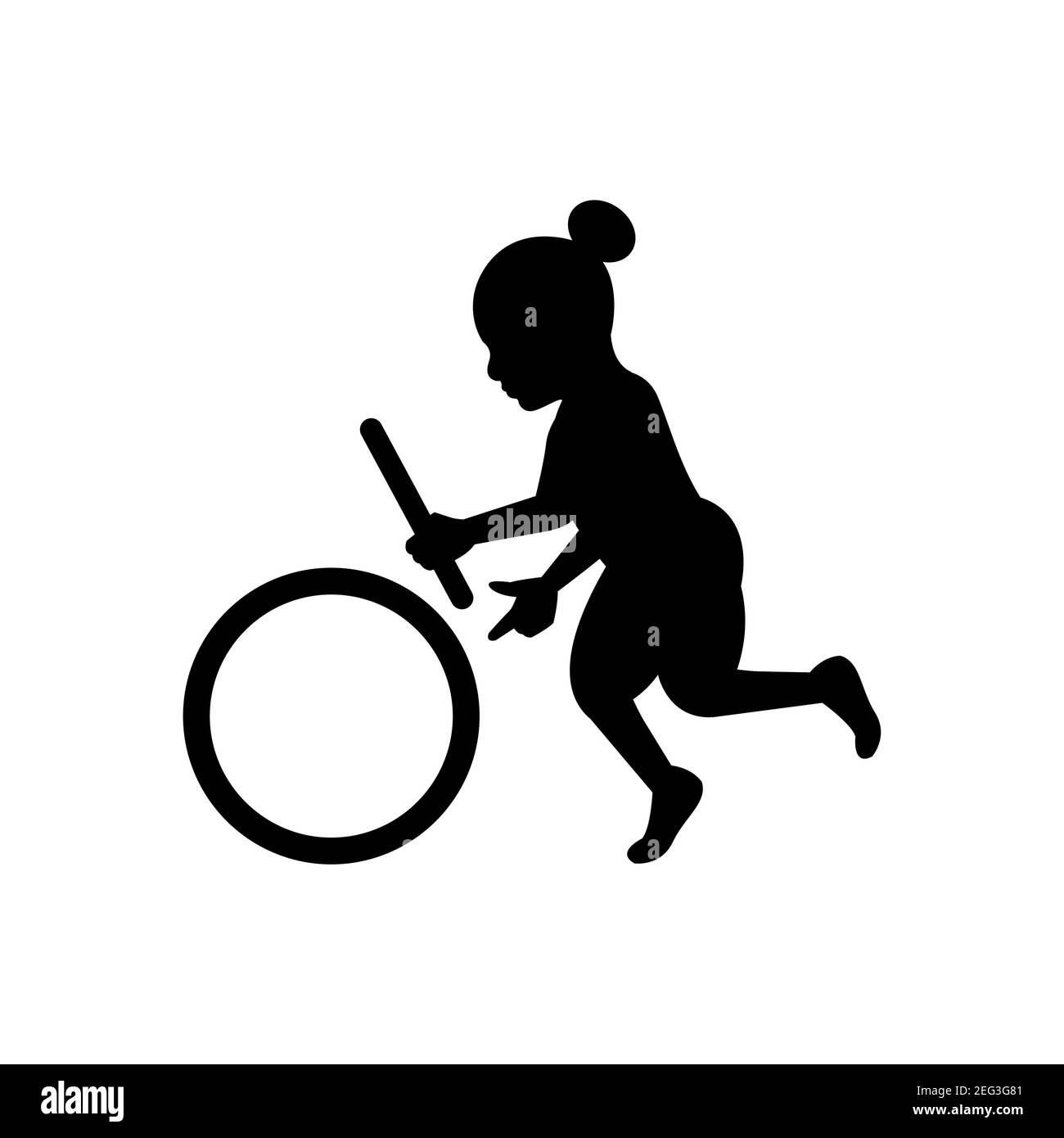 black silhouette design with isolated white background of people boy ...