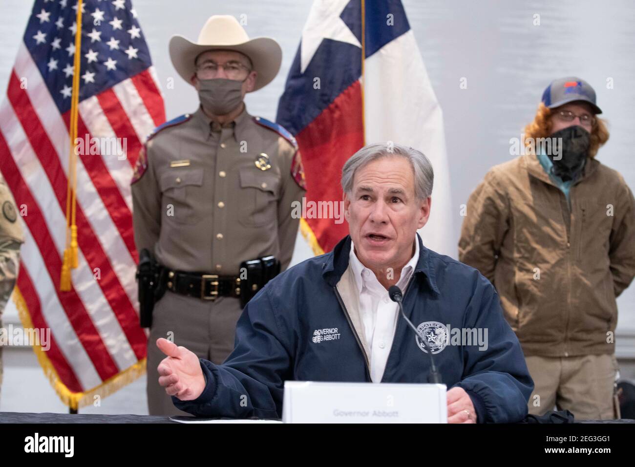 Austin, Texas, USA. 17th Feb, 2021. Texas Gov. GREG ABBOTT and ...