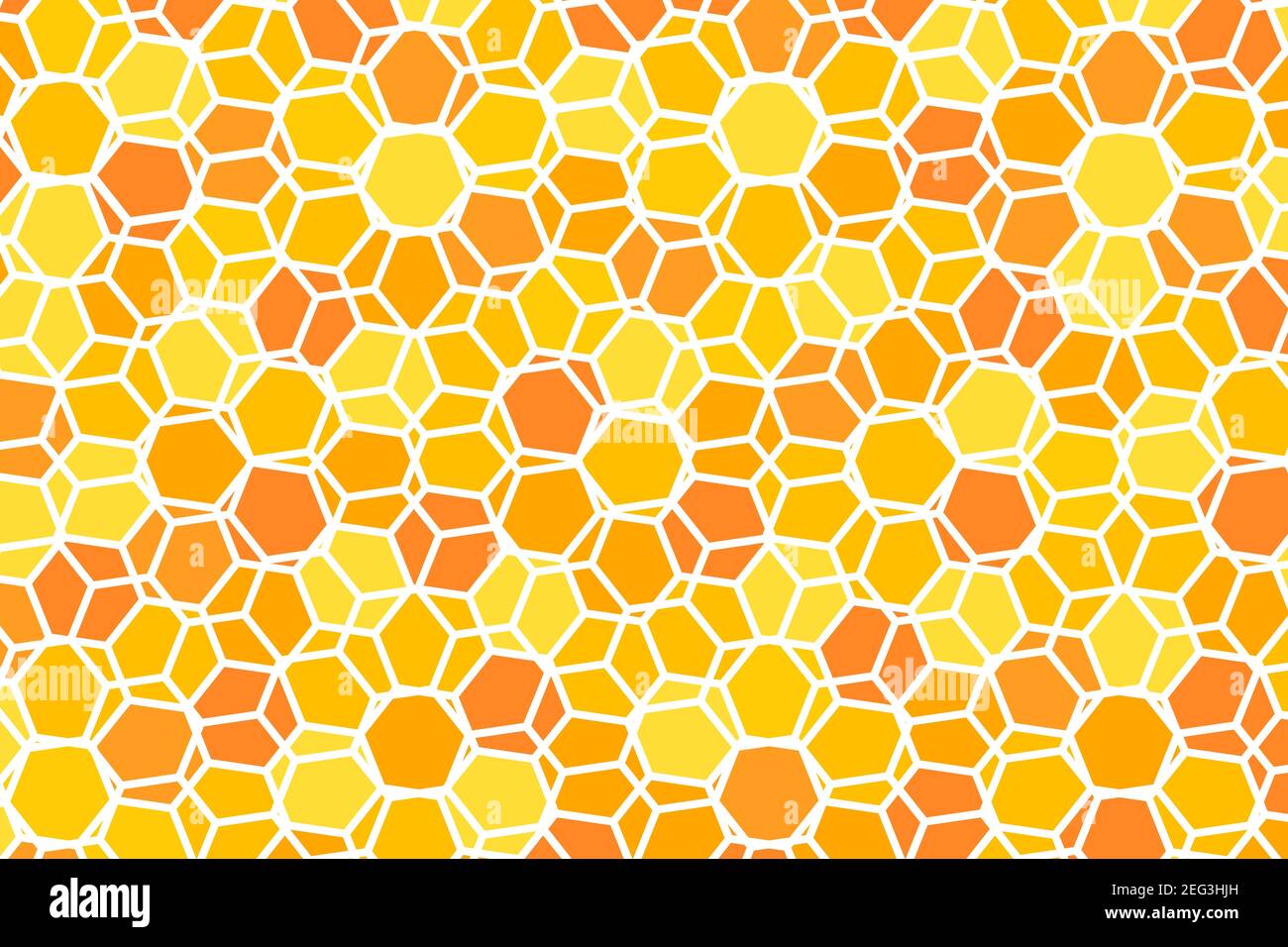 Golden background with honeycomb shapes. Vector illustration. Pattern ...