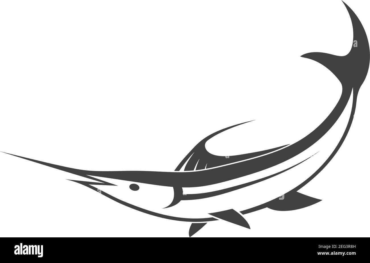 blue marlin fish icon logo illustration vector Stock Vector Image & Art ...