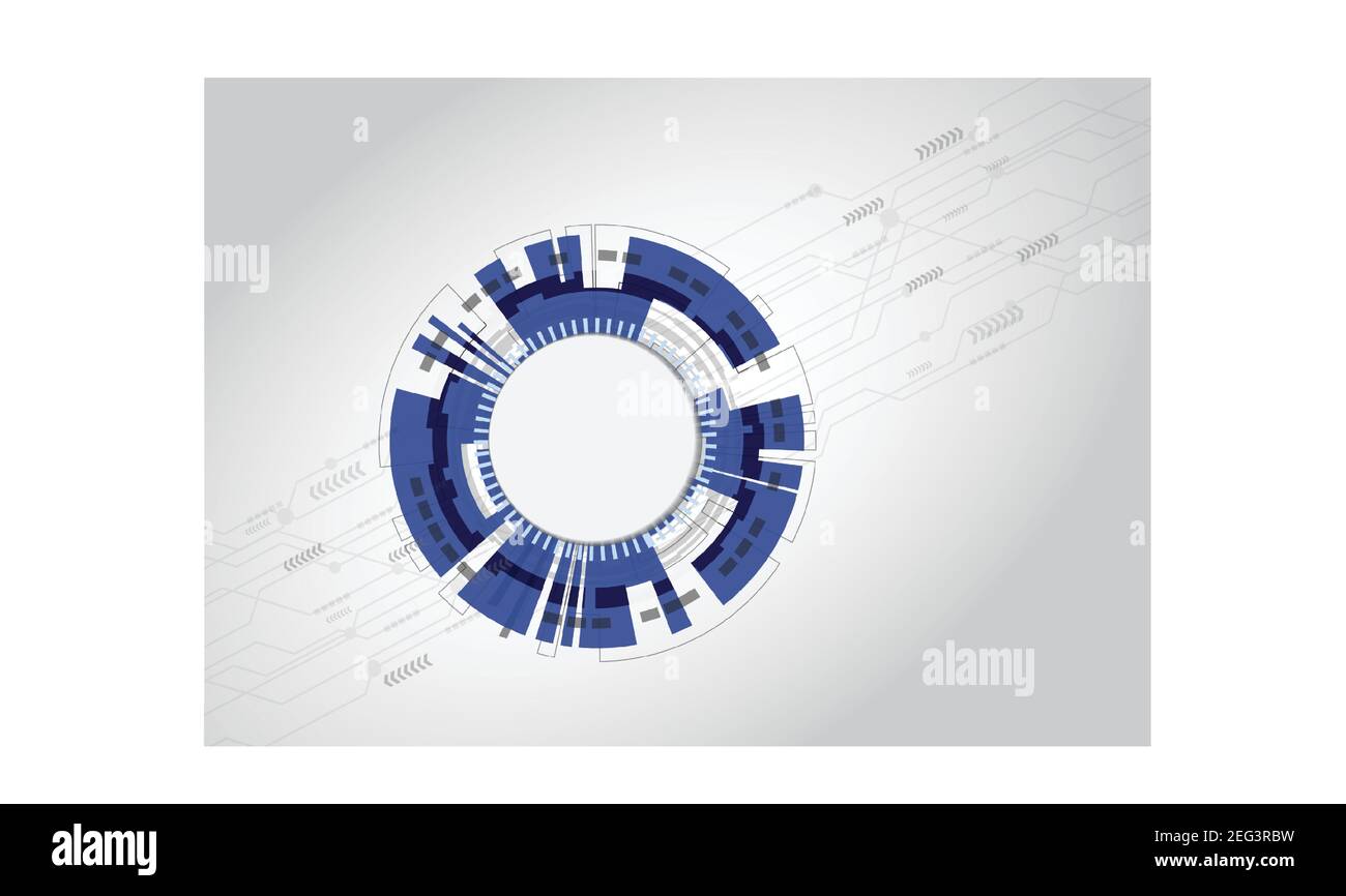 Blue abstract technology background with elements, stock vector Stock ...