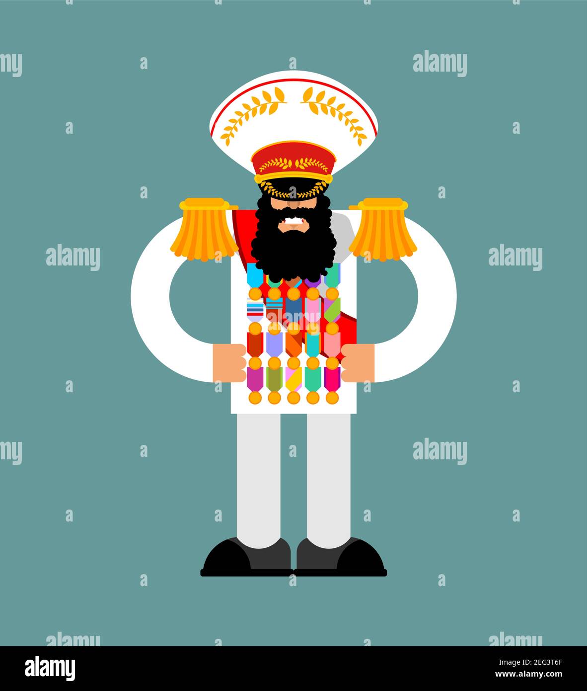 Dictator. evil military ruler. boss with Unlimited Power. vector ...