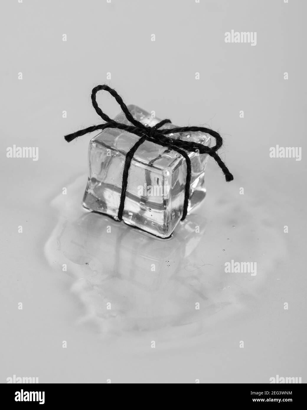 Melting ice cube Black and White Stock Photos & Images - Alamy