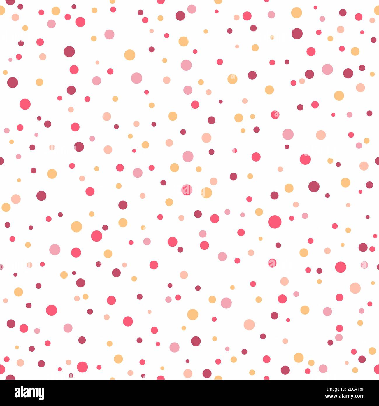 Seamless abstract pattern of little red and orange circles and dots on ...