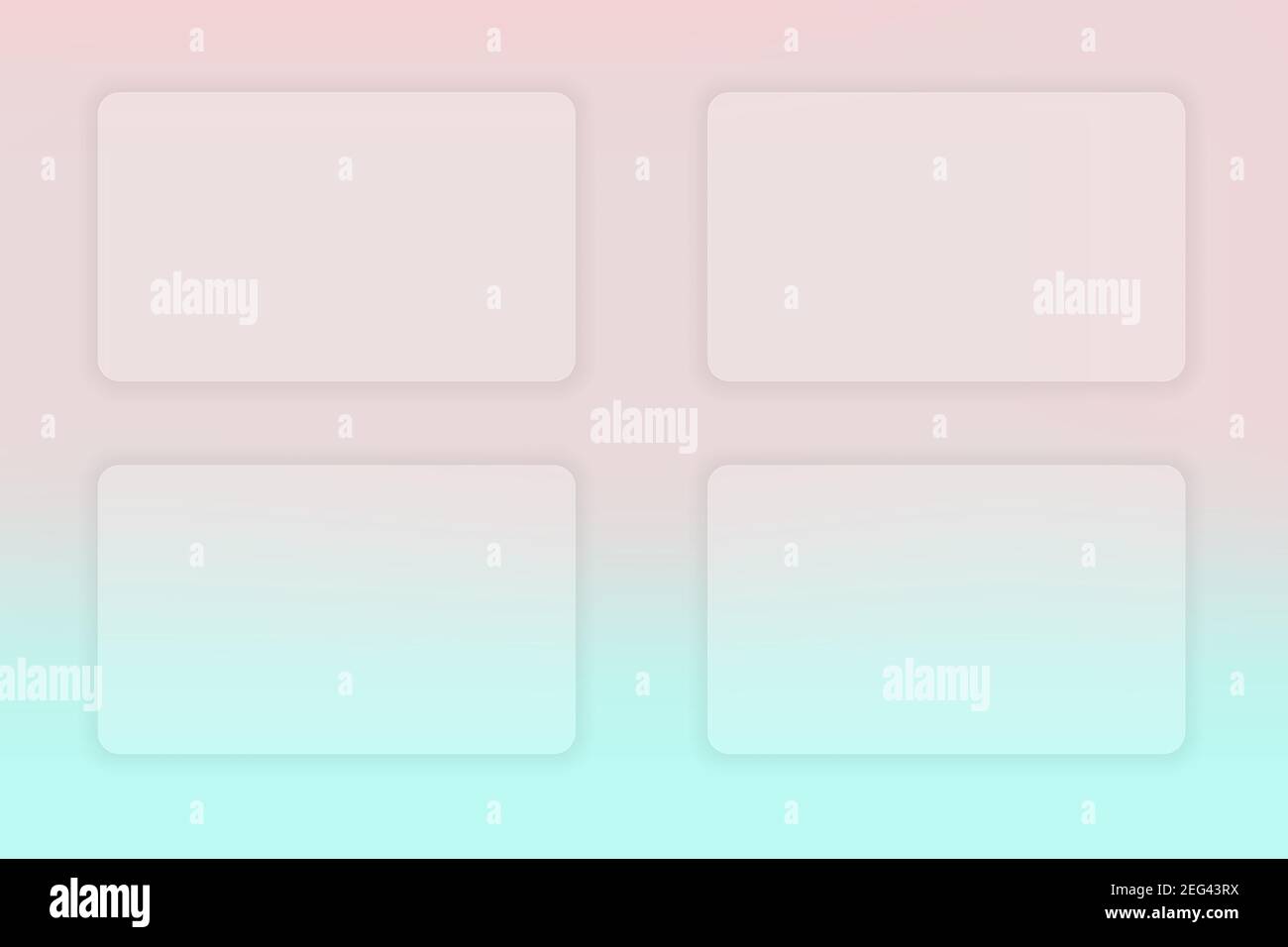 Abstract gradient background. Transparent frame in glass morphism style ...