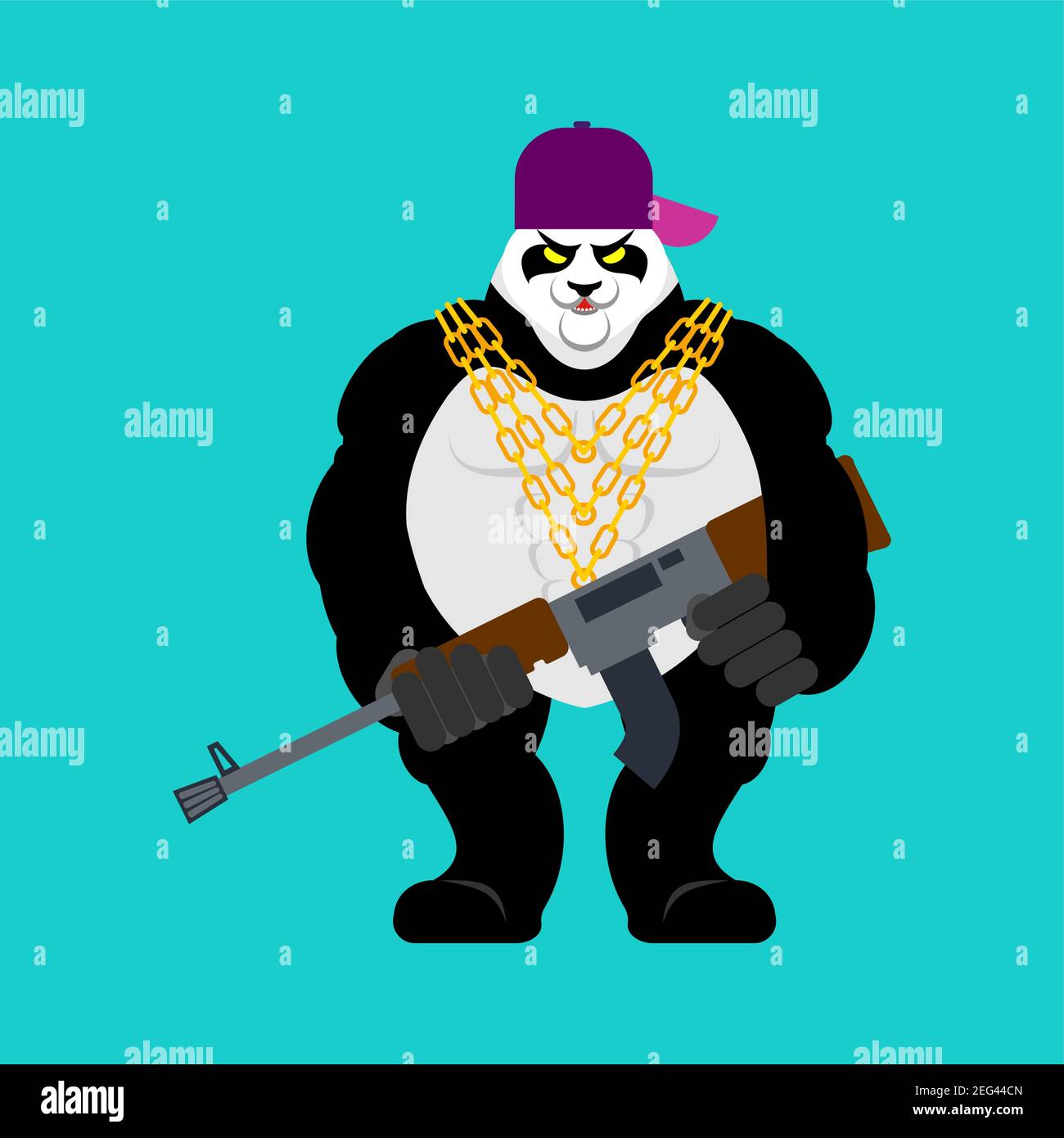 Panda gangster and bandit. Cool Bear. SWAG gangsta. Animal guy rapper ...