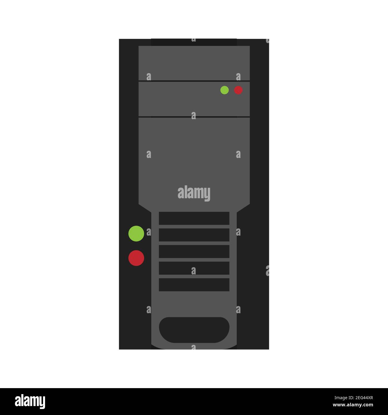 Computer case technology desktop hardware illustration vector. Modern ...