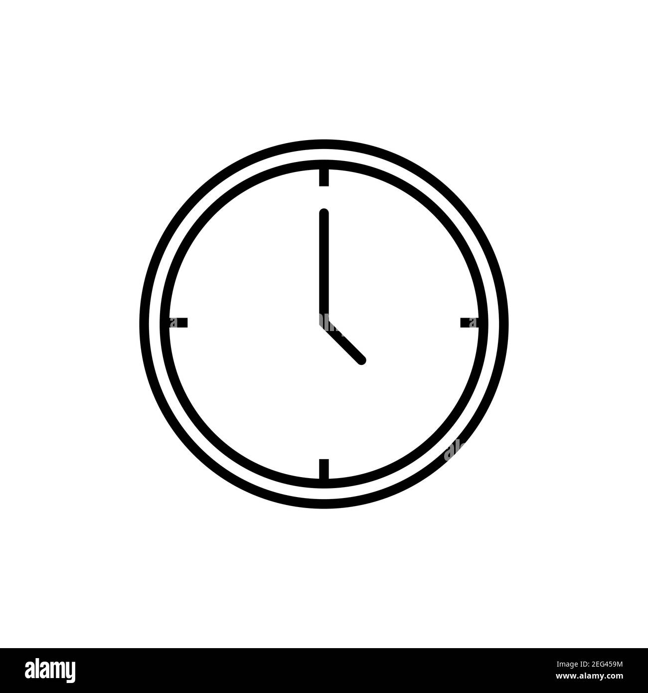 Simple Line Icon time business sign. Vector Illustration Stock Vector ...