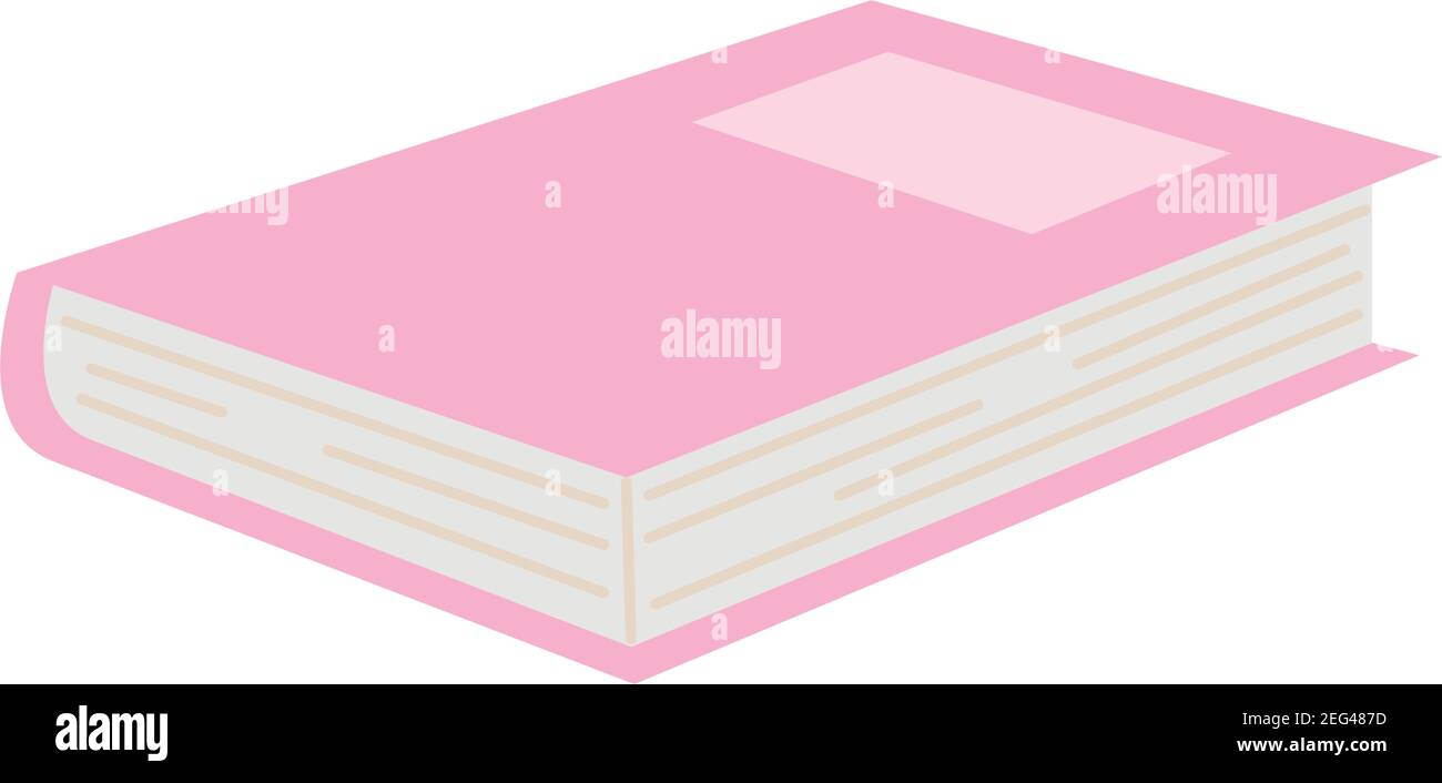 pink book icon over white background, colorful design, vector ...