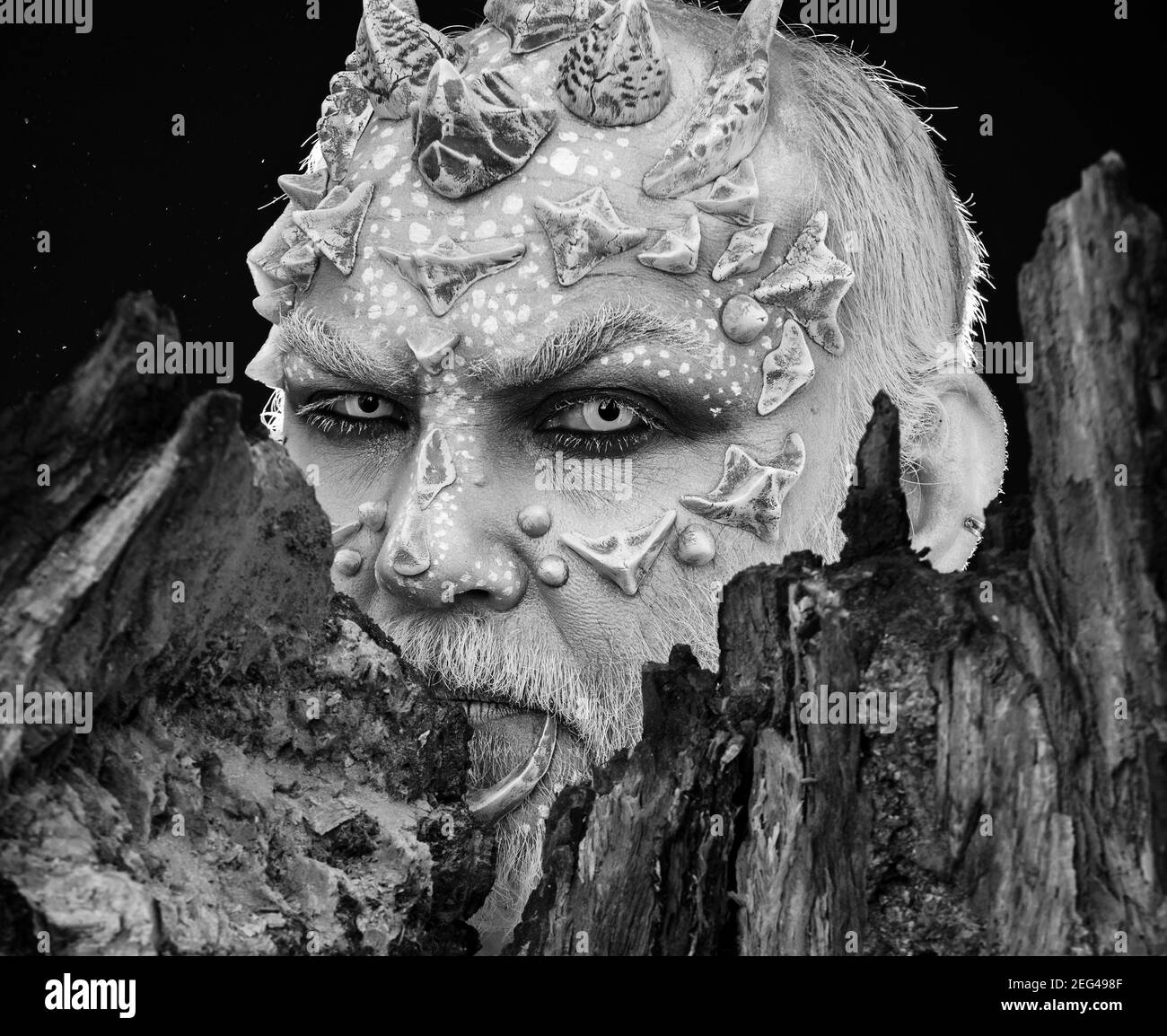 Devil. Tree spirit and fantasy concept. Monster with sharp thorns and ...