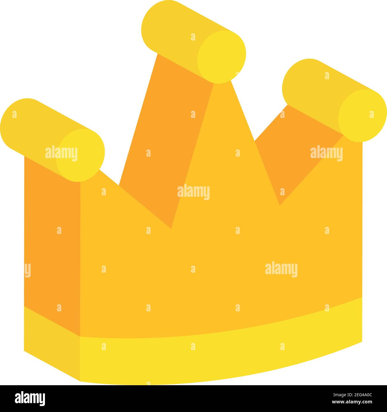 isometric queen crown icon over white background, colorful design ...