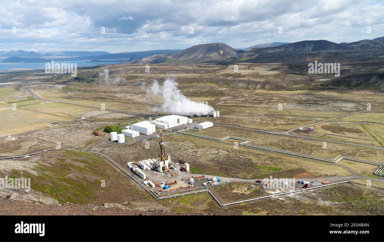 Nesjavellir, Iceland - May 2019: Nesjavellir geothermal facilities in ...