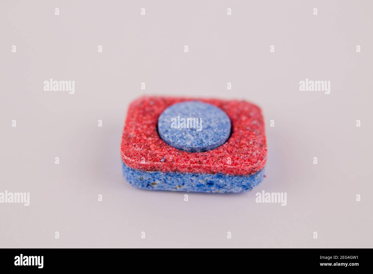 a dishwasher tablets on white background for washing dishes Stock Photo ...
