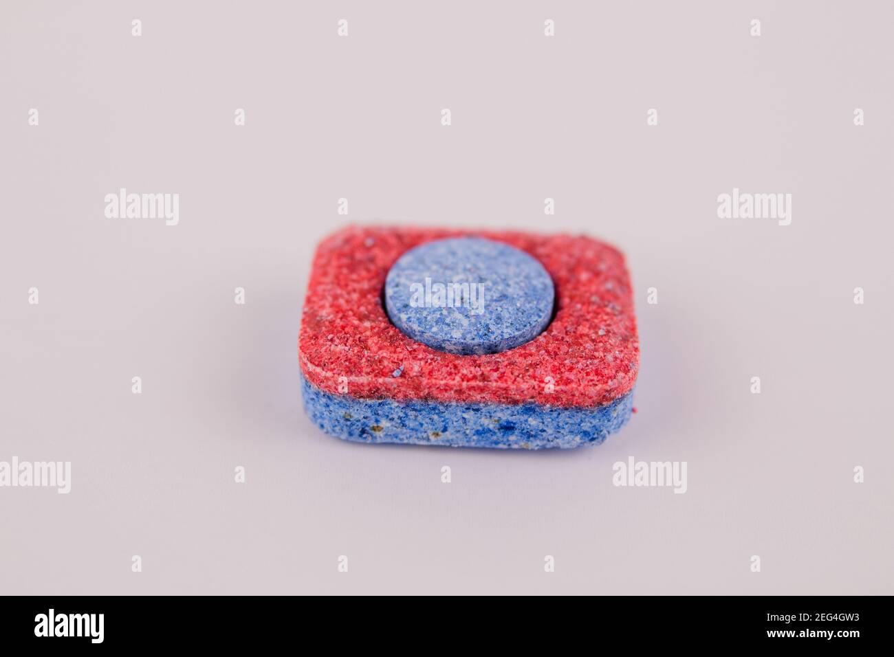 a dishwasher tablets on white background for washing dishes Stock Photo ...