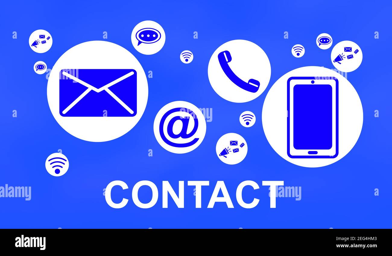 Illustration of a contact concept Stock Photo - Alamy