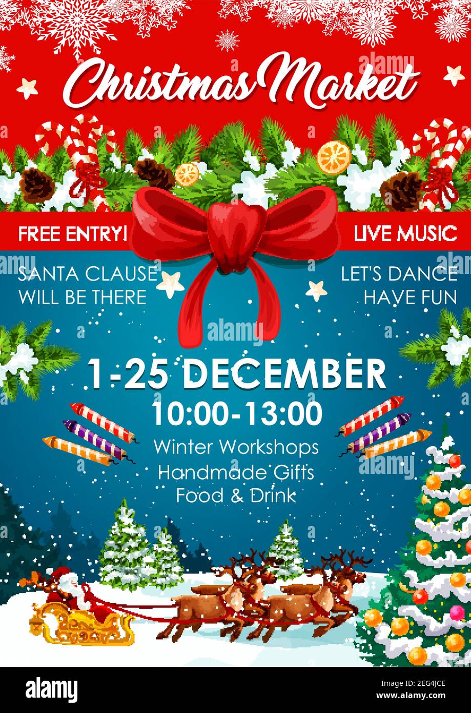 Christmas fair sleigh Stock Vector Images - Alamy