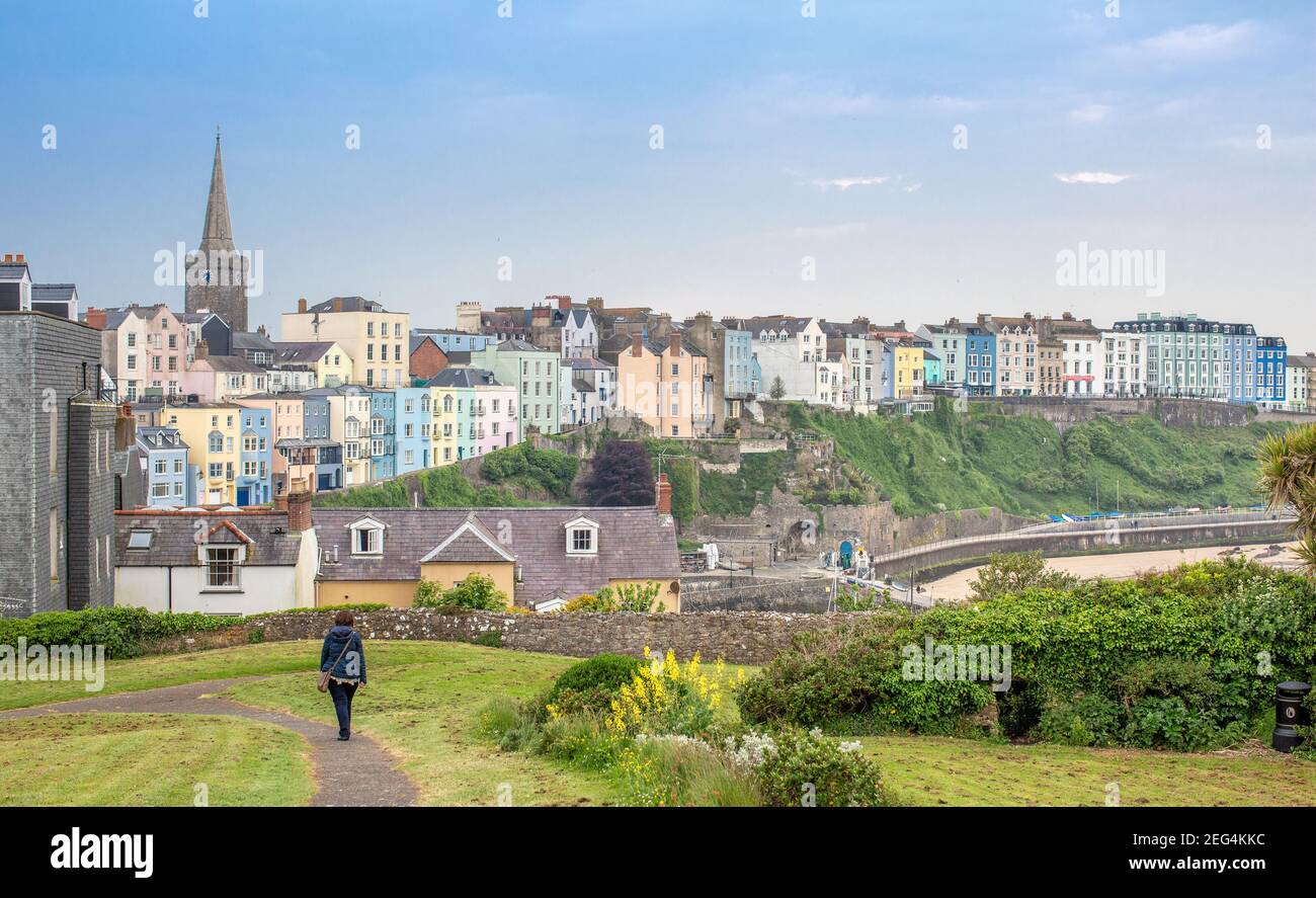 Views of Tenby, Pembrokeshire beach holiday destination Stock Photo - Alamy