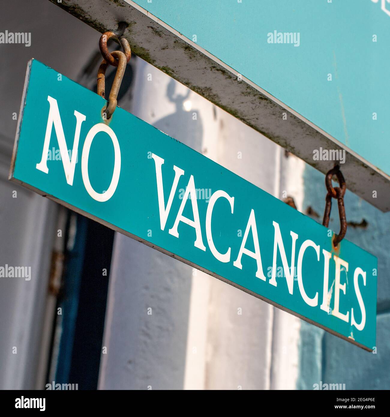 No vacancies signs at Tenby Stock Photo - Alamy