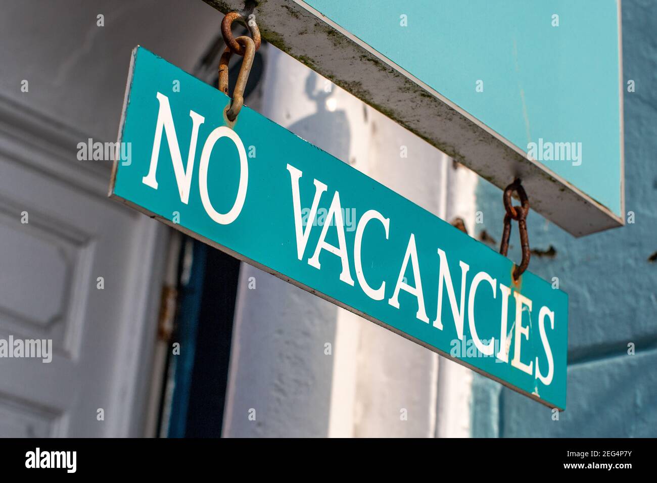 No vacancies signs at Tenby Stock Photo - Alamy