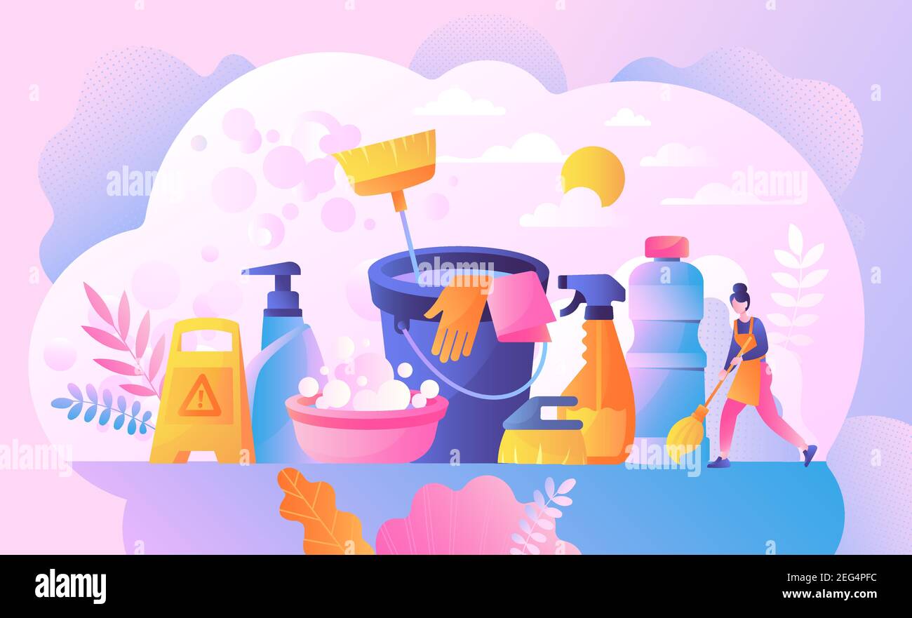Cleaning equipment home service Stock Vector Images - Alamy