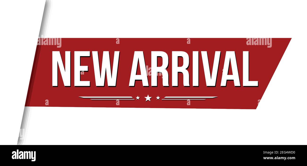 New arrival banner design on white background, vector illustration ...