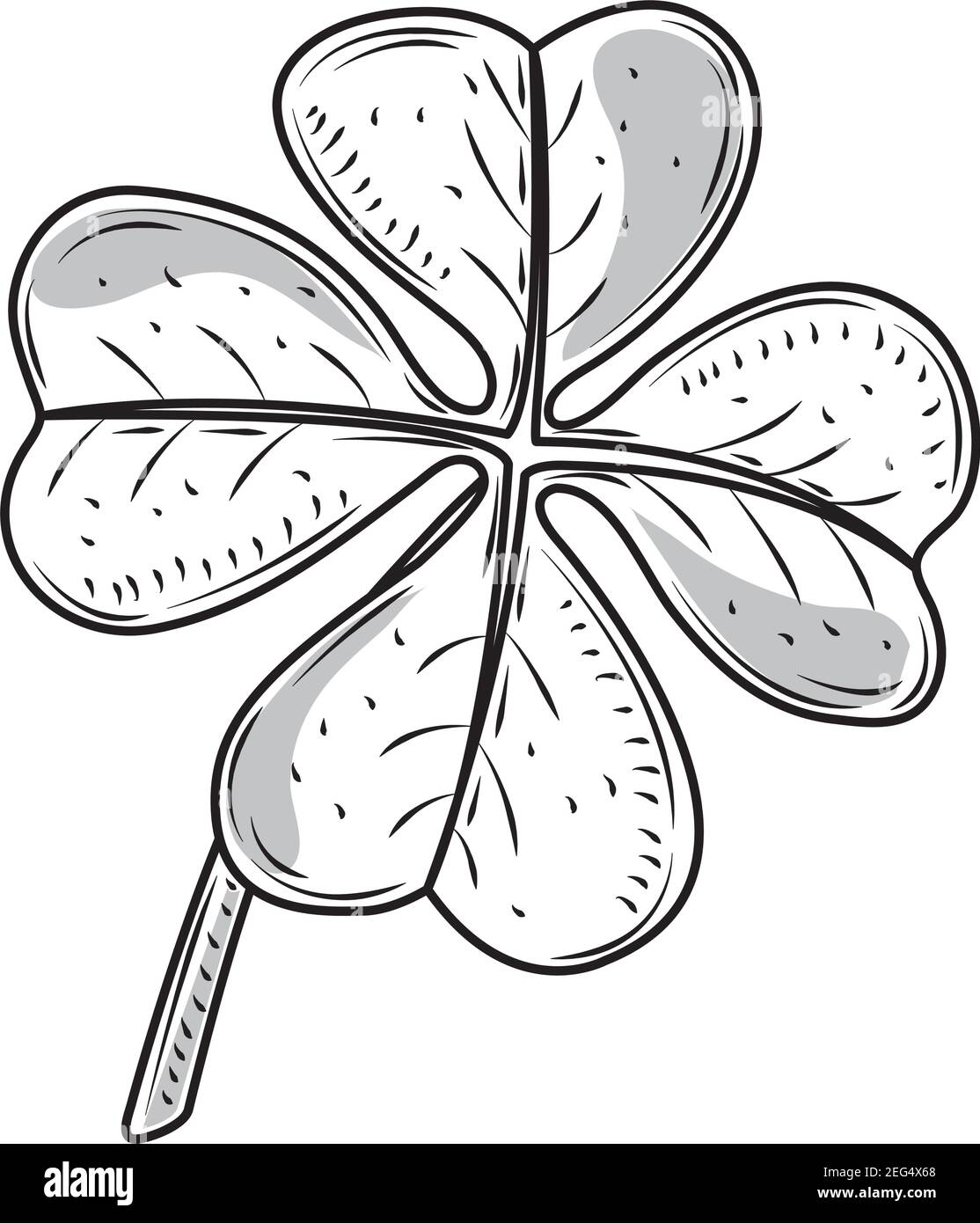 clover plant nature icon sketch isolated vector illustration Stock ...