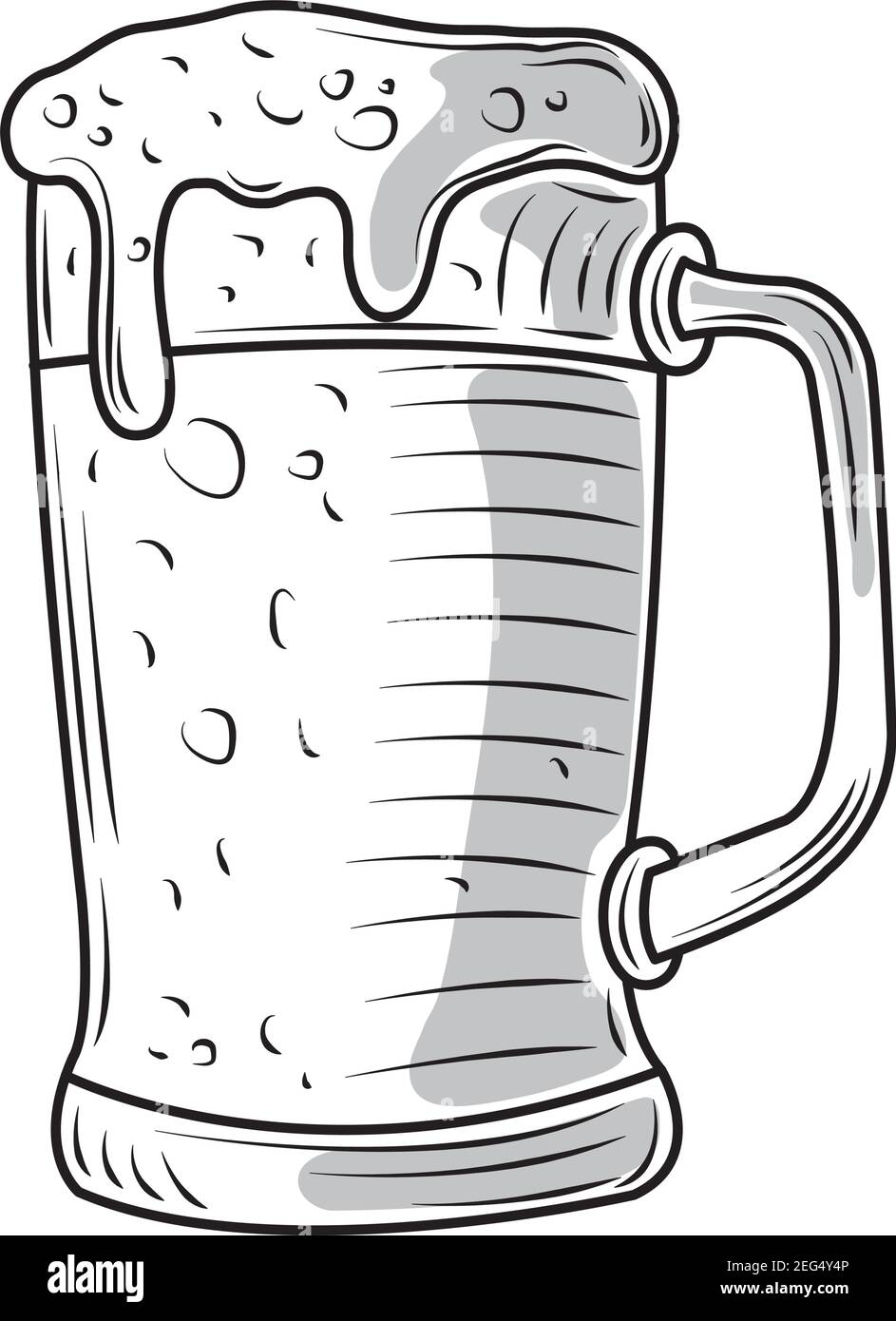 Beer Pitcher Clipart Black And White