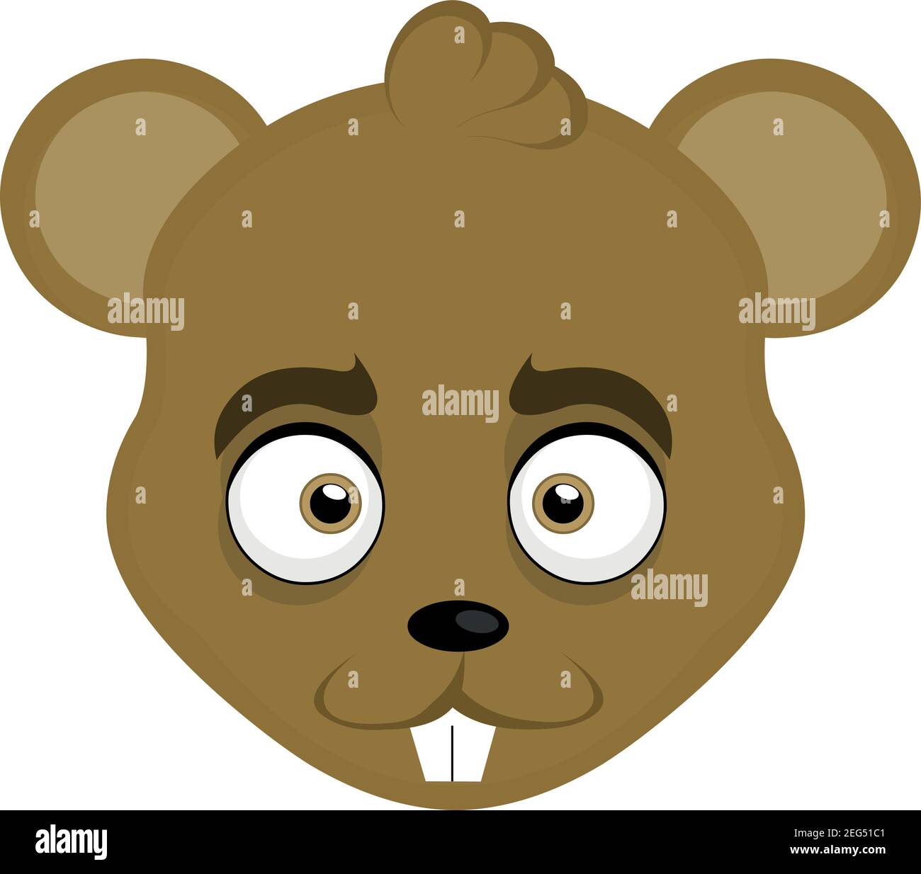 Vector illustration of the face of a mouse cartoon Stock Vector Image ...