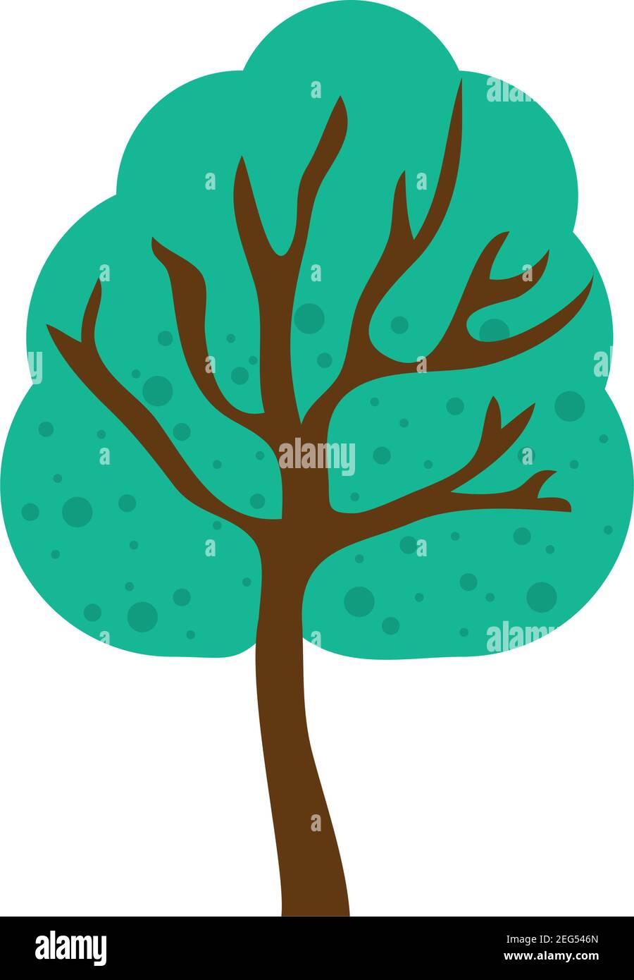 green tree icon over white background, colorful design, vector ...