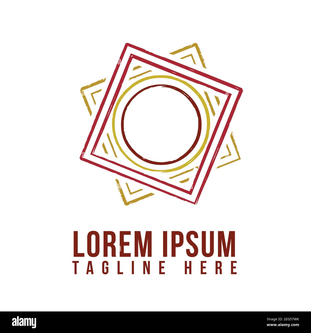 Ornament symbol design in square shape style. Classic and elegant logo ...