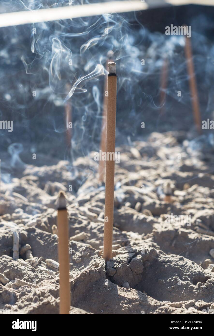 Holy smoke burning incense temple hi-res stock photography and images ...