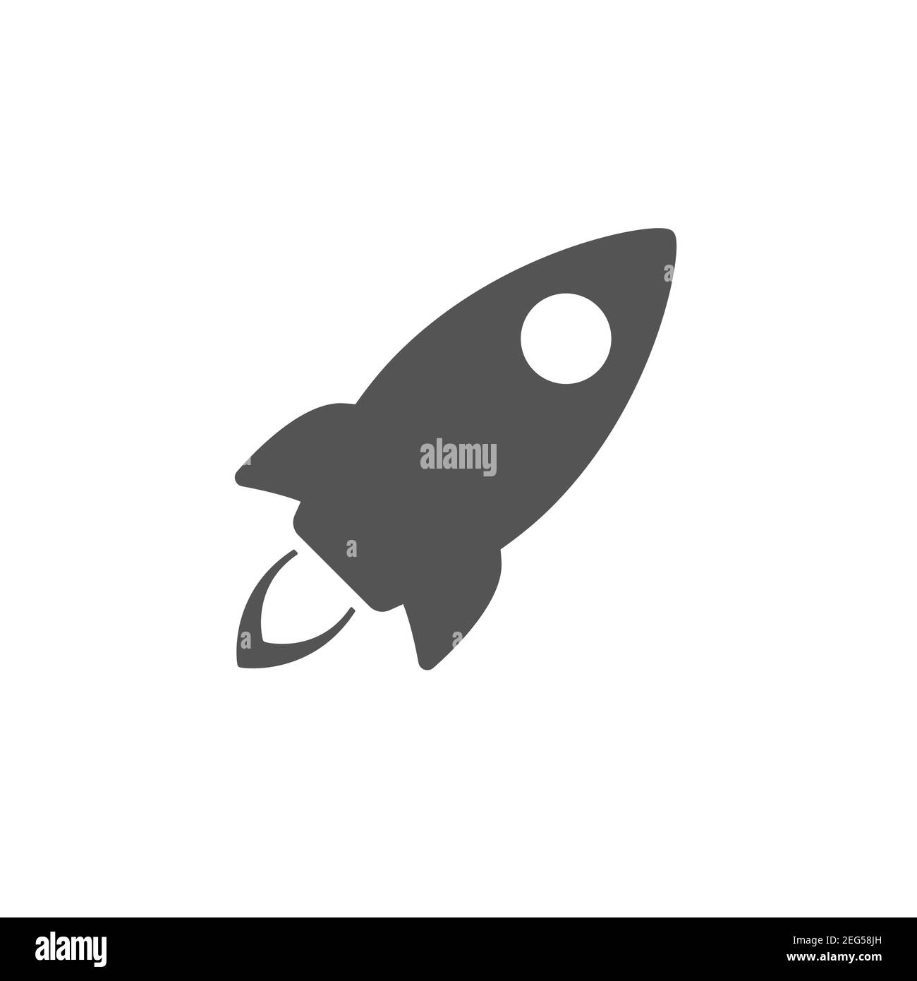 Simple Line Icon rocket, start up business sign. Vector Illustration ...
